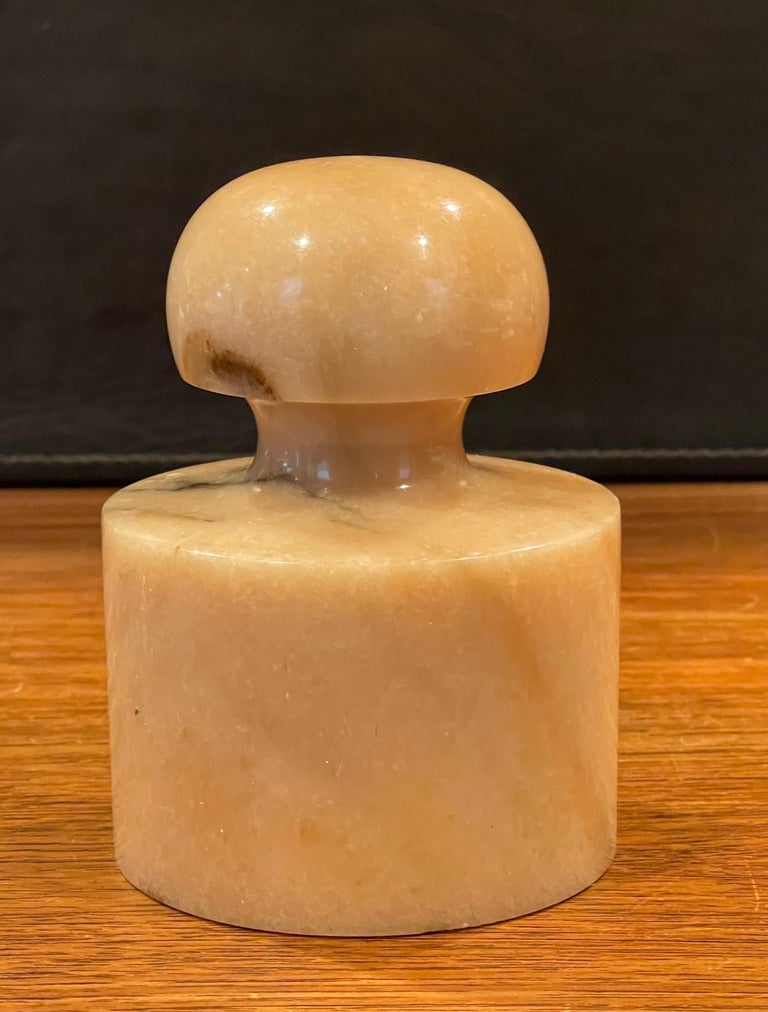 Post-Modern Italian Marble Column Paperweight For Sale at 1stDibs