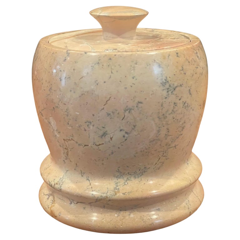 Post-Modern Italian Marble Lidded Jar For Sale at 1stDibs