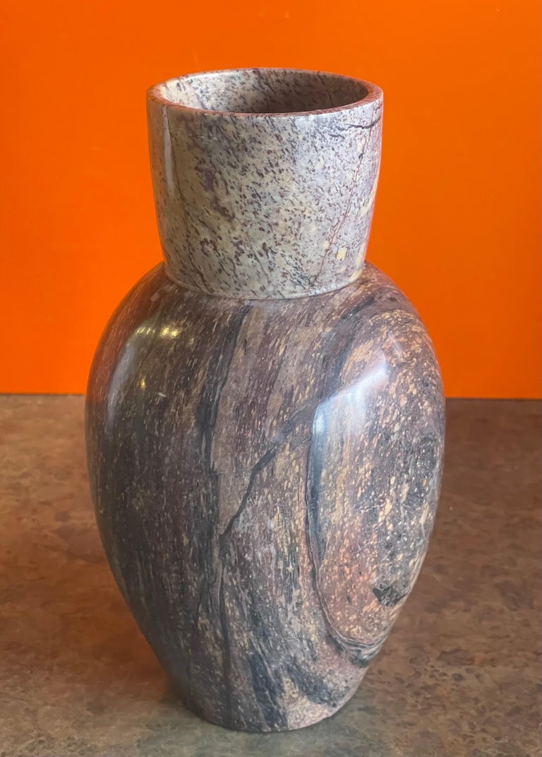 Post-Modern Italian Marble Vase For Sale at 1stDibs