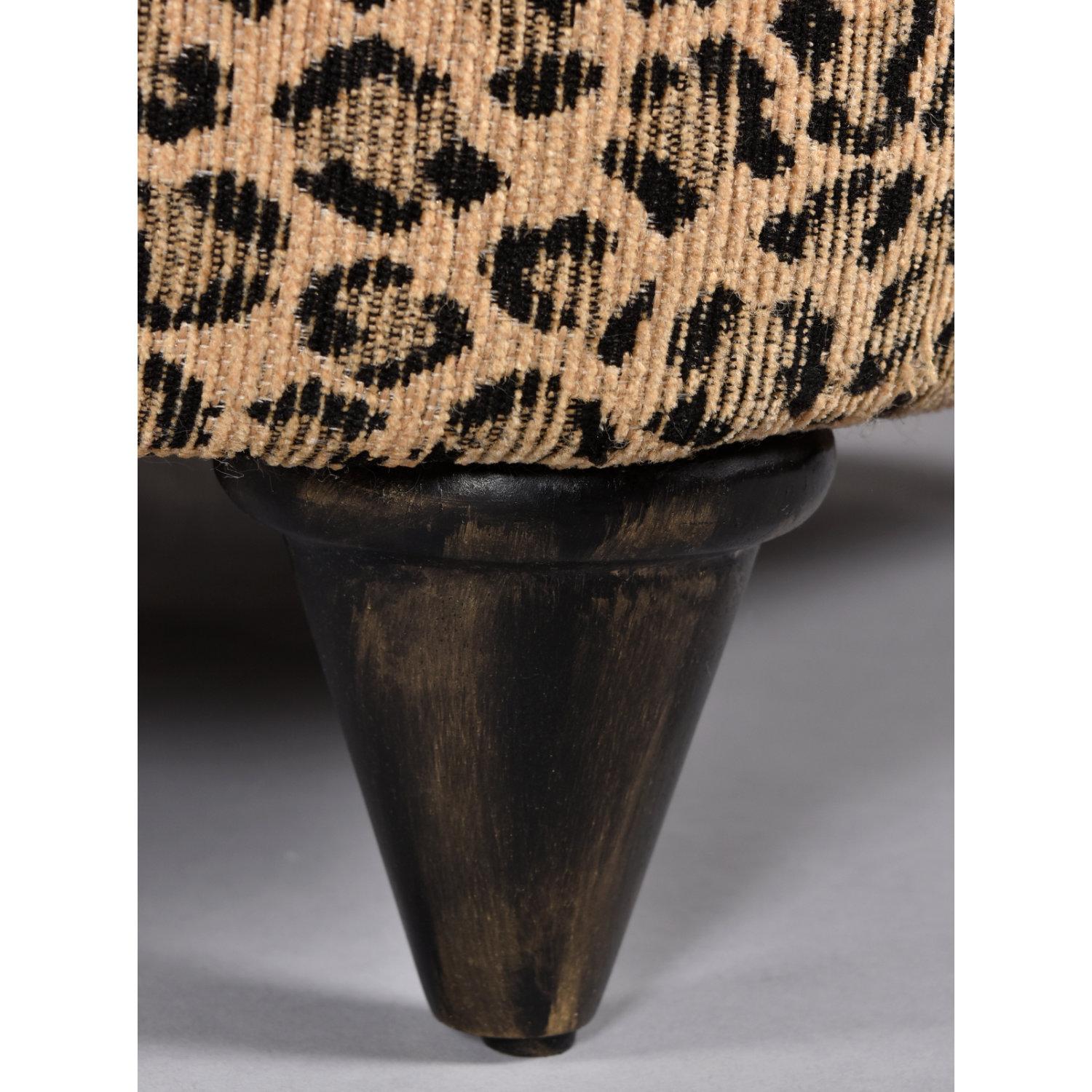 Art Deco Style Fan Back Leopard Print Chaise Lounge For Sale at 1stDibs ...