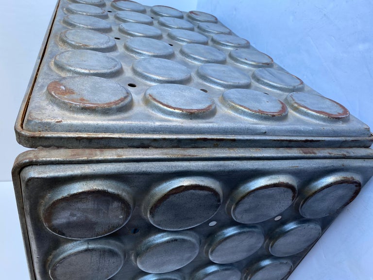 Post Modern Large Industrial Lego Brushed Metal Cocktail Coffee Tables ...