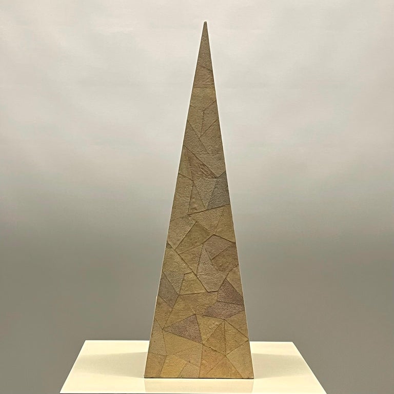 Post Modern Maitland-Smith Handmade Mosaic Shagreen Obelisk Pyramid ...