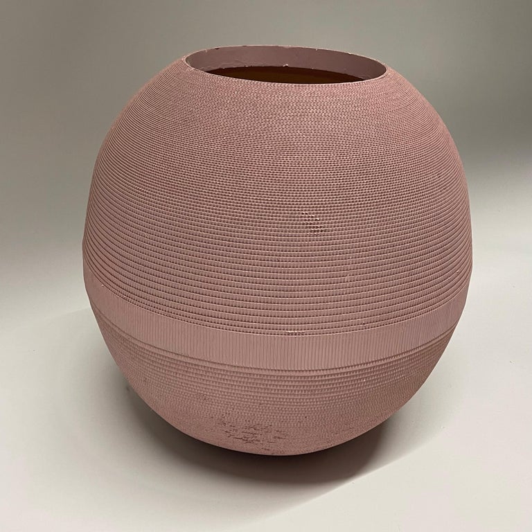 Post Modern Mauve Pink Painted Corrugated Cardboard Vase, by Flute ...