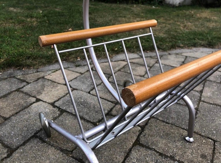 Postmodern Memphis Style Peter Maly Side Table Magazine Holder Ligne ...