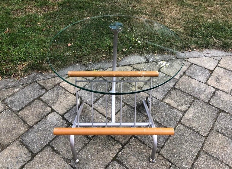 Postmodern Memphis Style Peter Maly Side Table Magazine Holder Ligne ...