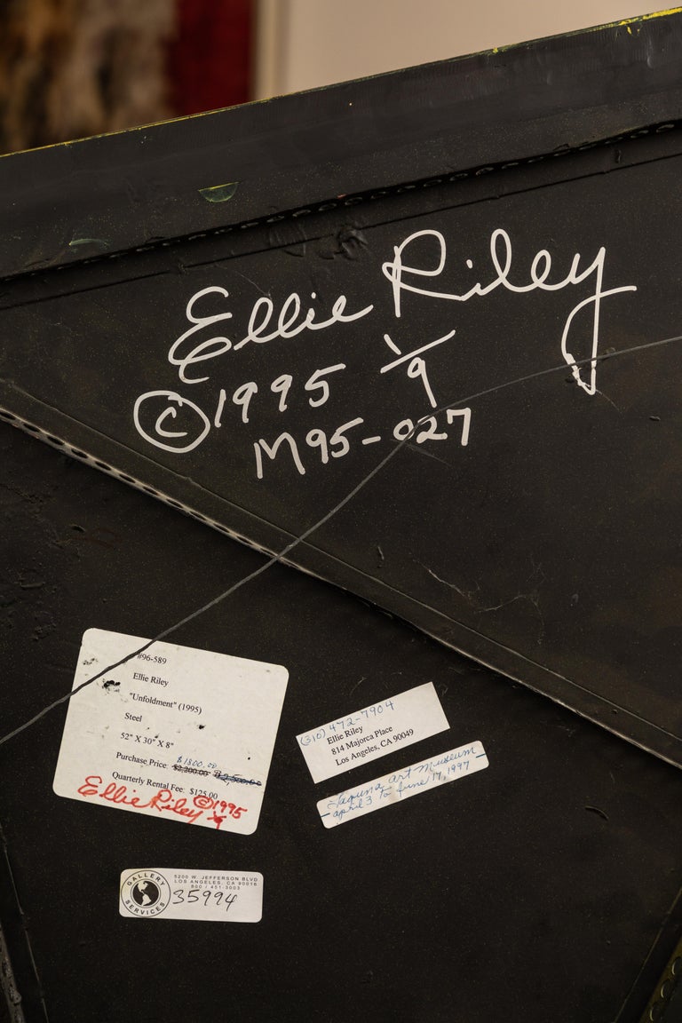 Postmodern Metal Wall Sculpture by Ellie Riley, 1995 at 1stdibs