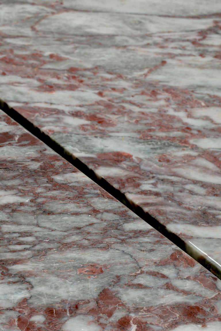 Post Modern Norwegian Fauske Marble Two Piece Sculptural Coffee Table ...