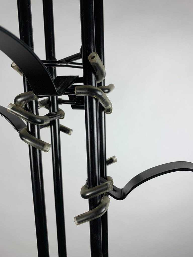 Postmodern Painted Steel Coat Hanger with Adjustable Hooks, 1980s For ...