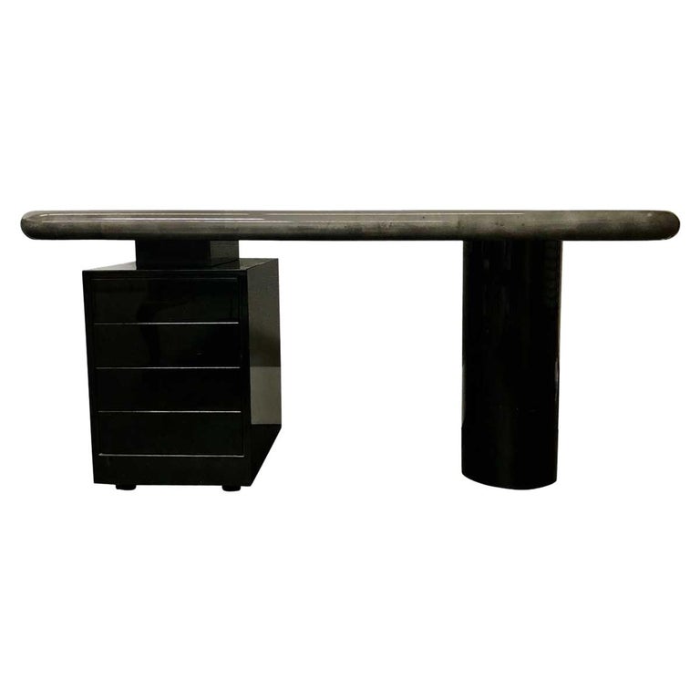 Postmodern Parchment Top Desk at 1stDibs