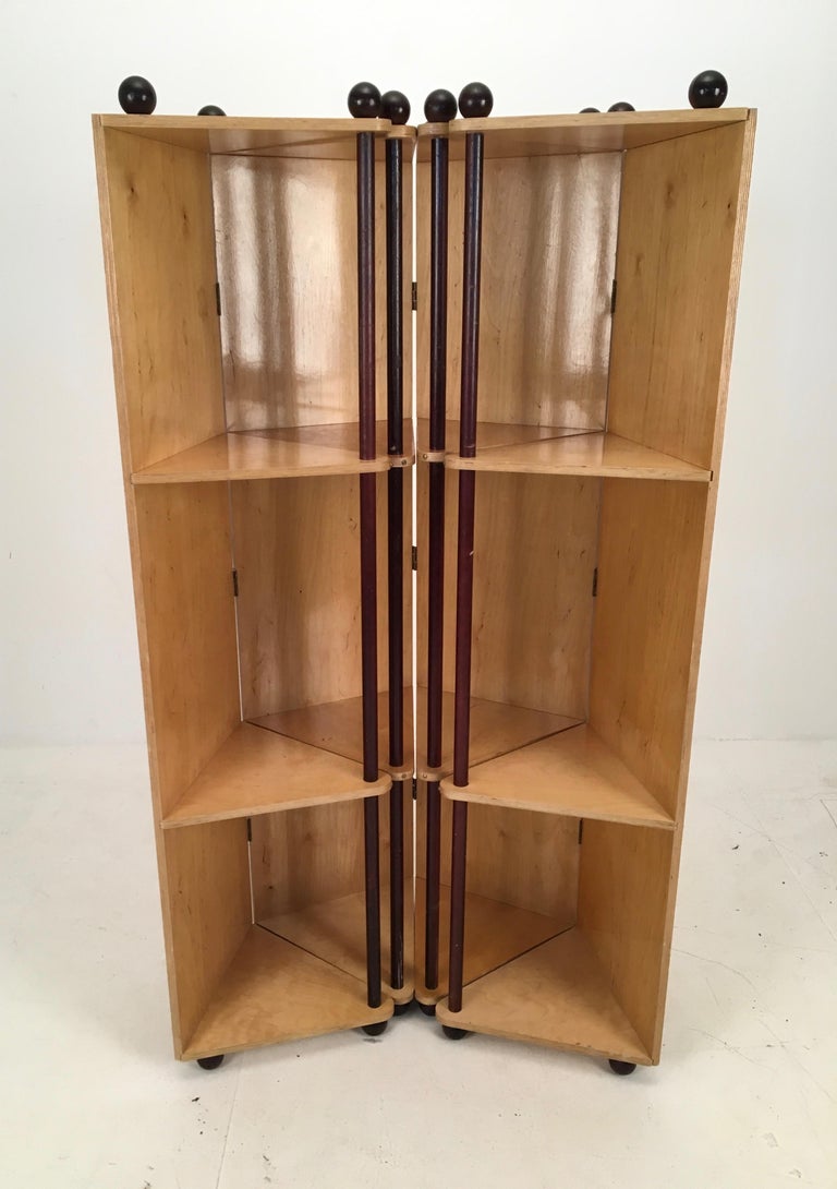 Postmodern, Plywood, Prototype Metamorphic Shelving / Room Divider ...