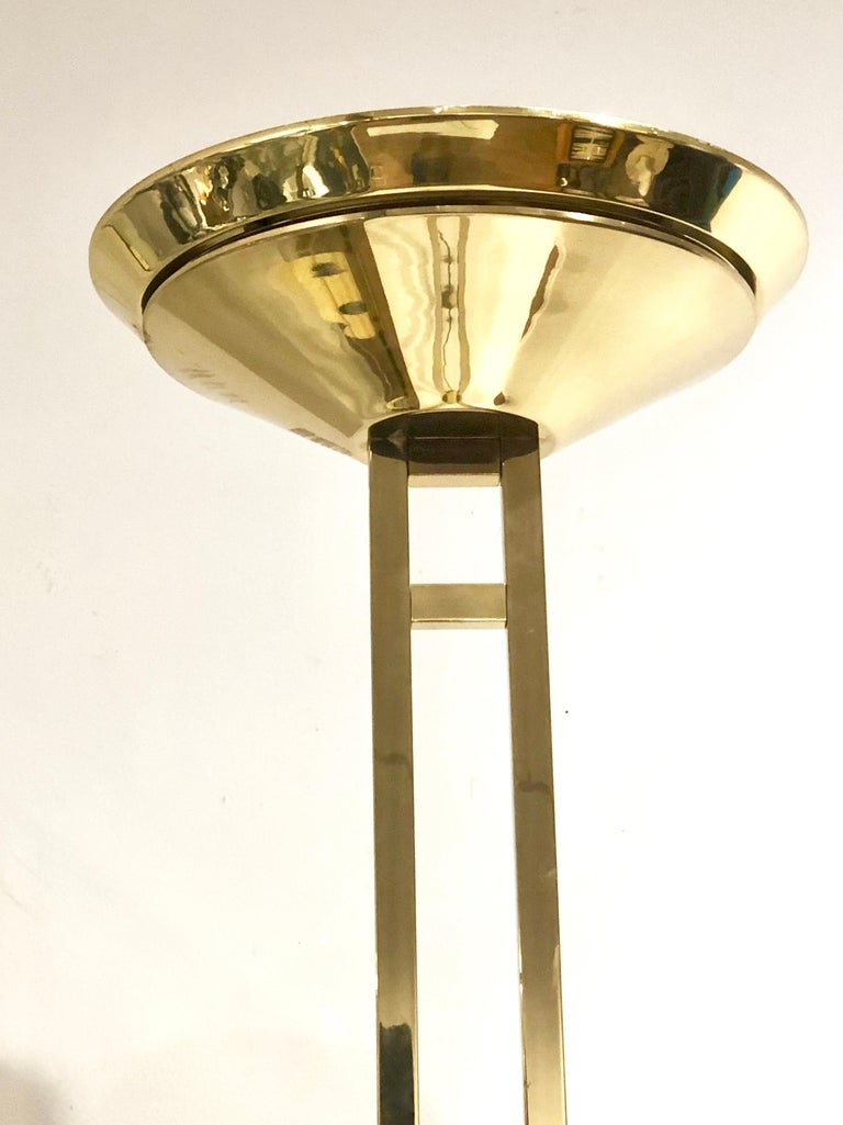 Postmodern Polished Brass Torchiere Floor Lamp by Forecast Lighting at ...