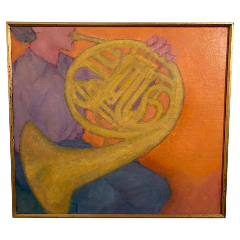 Post-Modern Portrait of a French Horn Player D. 1982 For Sale at 1stDibs