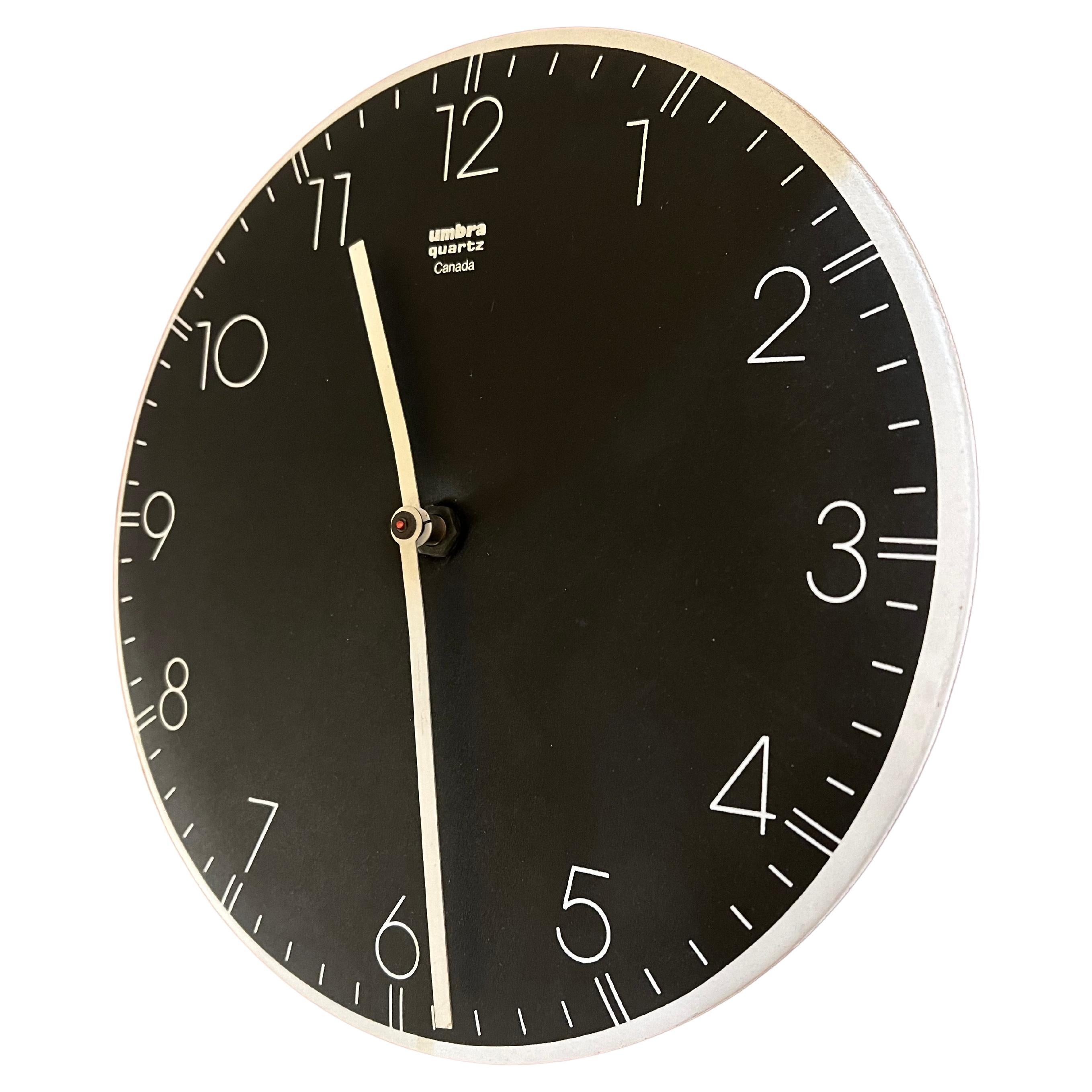 Post Modern Rare Wall Clock Designed By Umbra Canada For Sale at 1stDibs