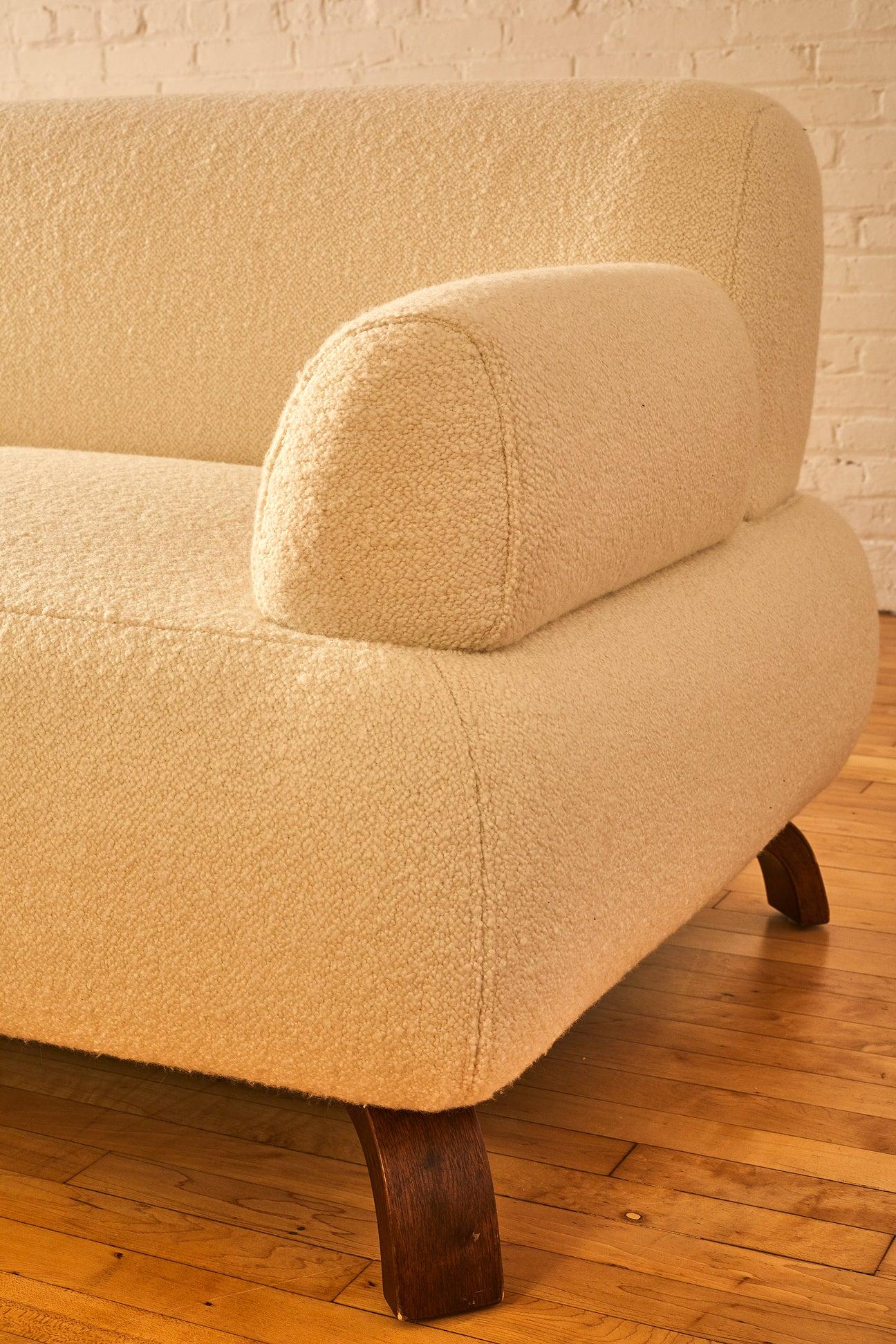 Post Modern Rounded Edge Three Seater Sofa at 1stDibs