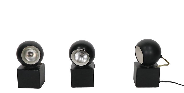 Post Modern Roxter Eyeball Spotlight Desk Lamp Model 7039, circa 1970s ...