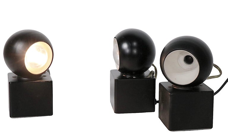 Post Modern Roxter Eyeball Spotlight Desk Lamp Model 7039, circa 1970s ...