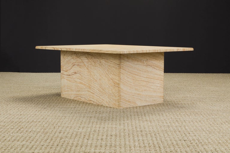 Post-Modern Sandstone Coffee Table, c 1990s For Sale at 1stDibs