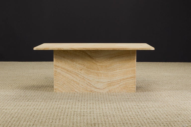 Post-Modern Sandstone Coffee Table, c 1990s For Sale at 1stDibs