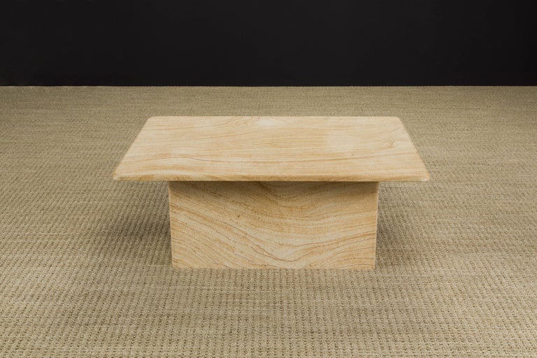 Post-Modern Sandstone Coffee Table, c 1990s For Sale at 1stDibs