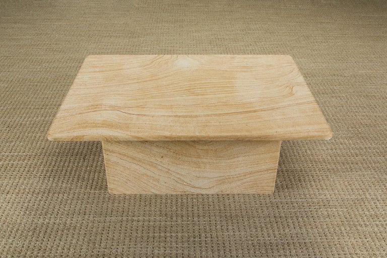 Post-Modern Sandstone Coffee Table, c 1990s For Sale at 1stDibs