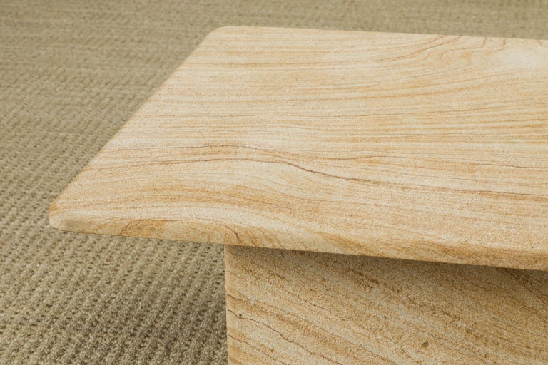 Post-Modern Sandstone Coffee Table, c 1990s For Sale at 1stDibs