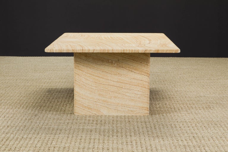 Post-Modern Sandstone Coffee Table, c 1990s For Sale at 1stDibs
