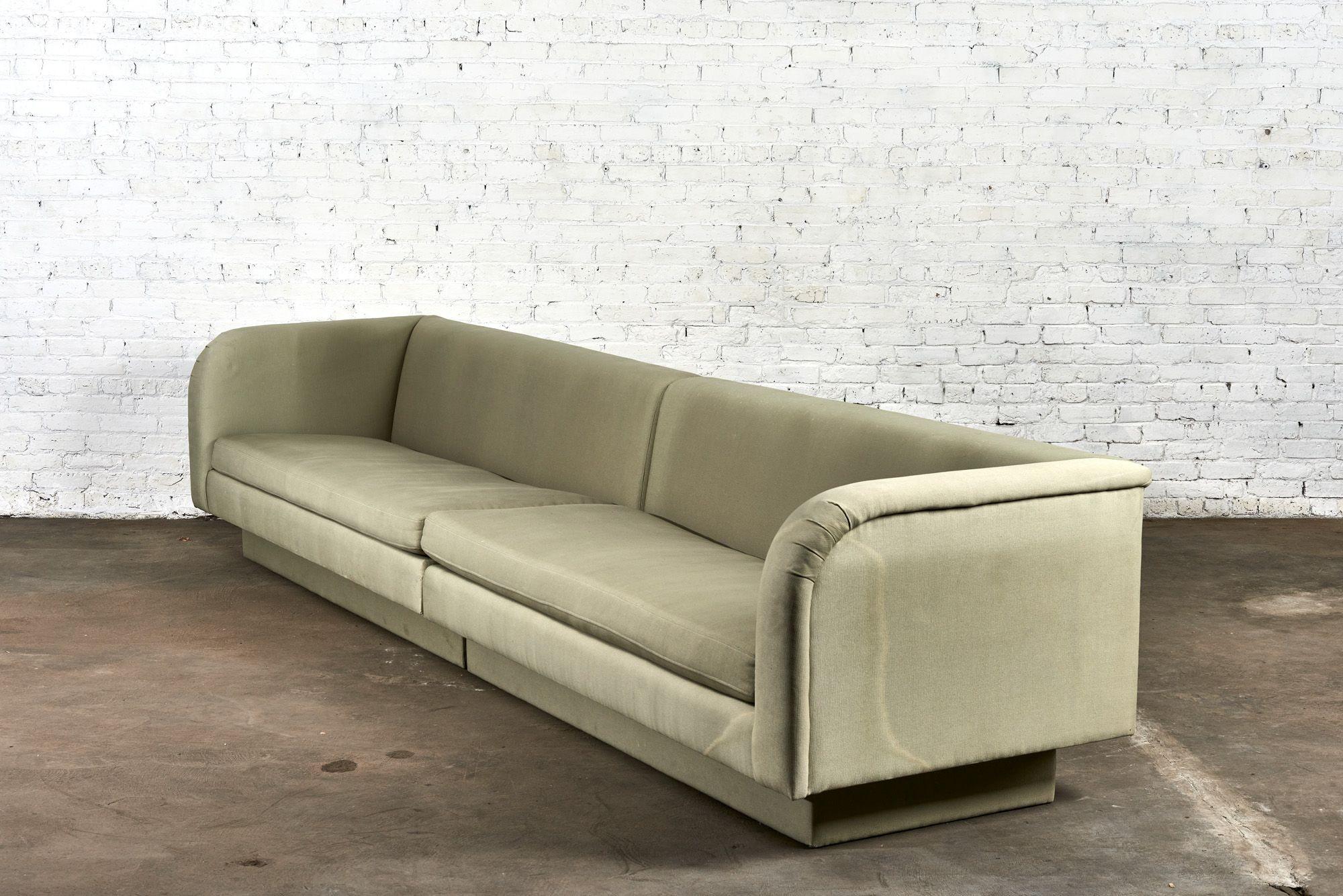 Post Modern Sofa with Plinth Base, 1980 at 1stDibs | plinth sofa
