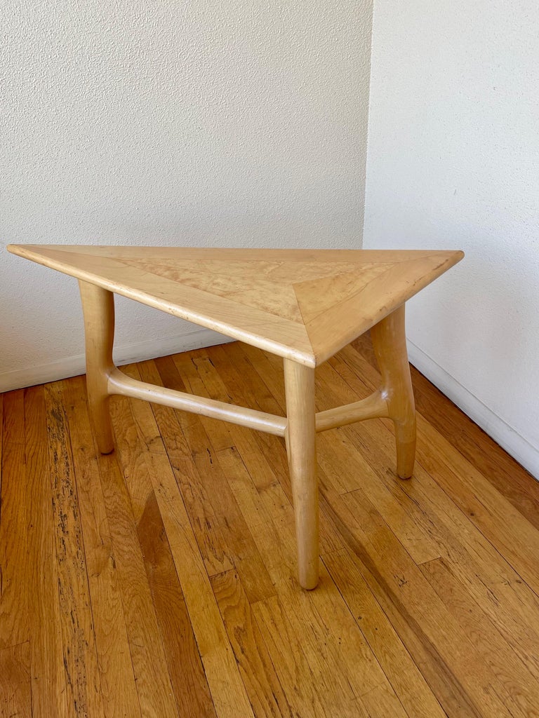 Post Modern Solid Maple Freeform Occasional Table Signed by David Frisk ...