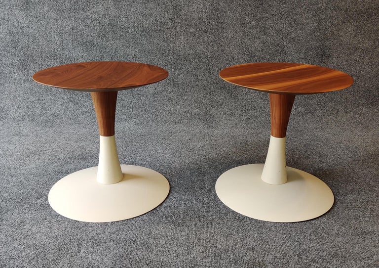 Post-Modern Turn Sidetables, Stools, Patty Johnson, Keilhauer Walnut ...