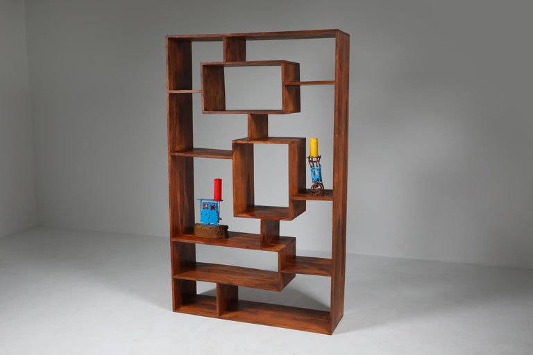 Postmodern Walnut Shelves, Italy, 1970s at 1stDibs