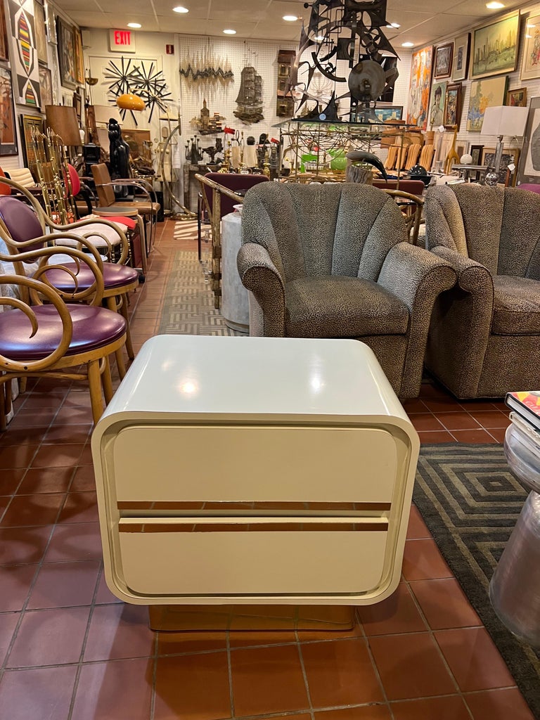 Post Modern Waterfall Nightstand For Sale at 1stDibs