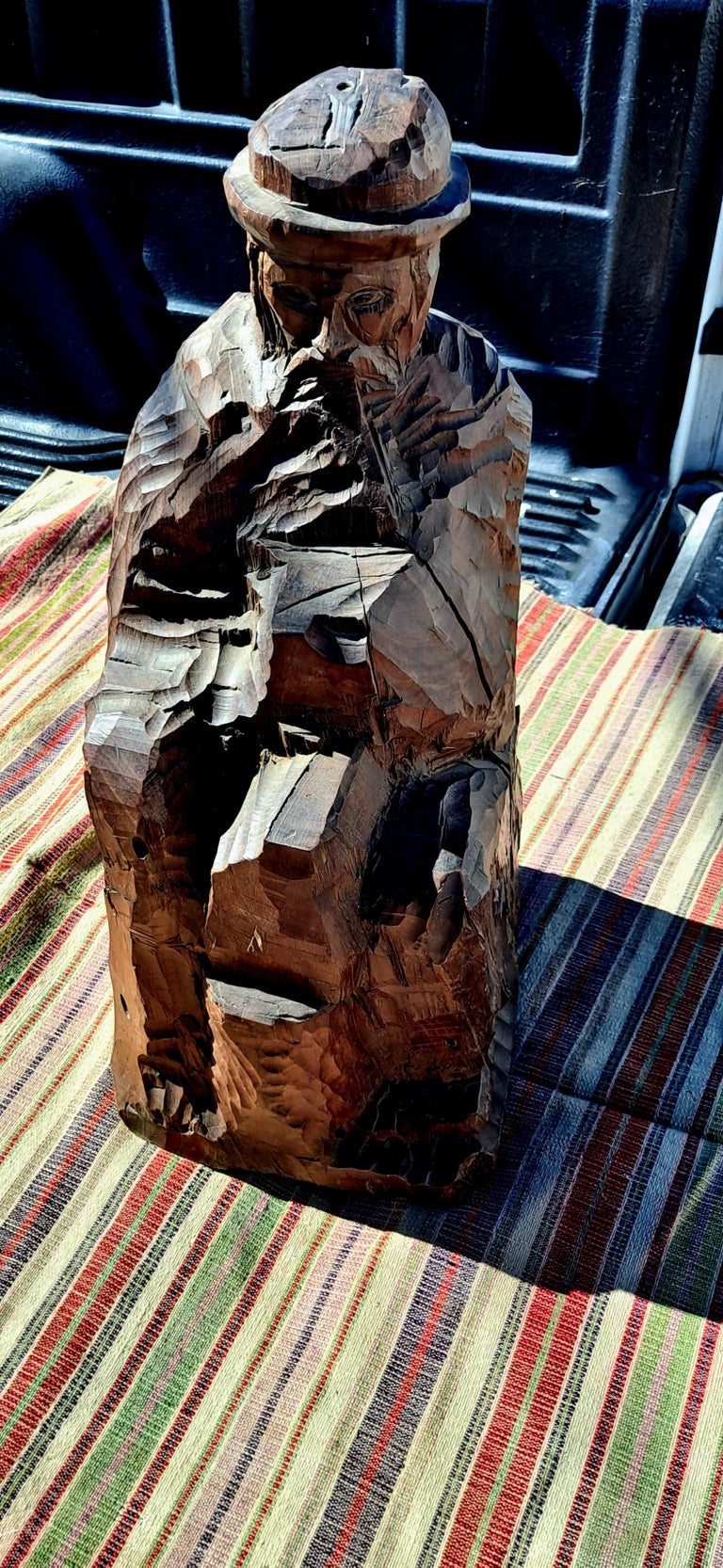 Post Social Wood Sculpture For Sale at 1stDibs