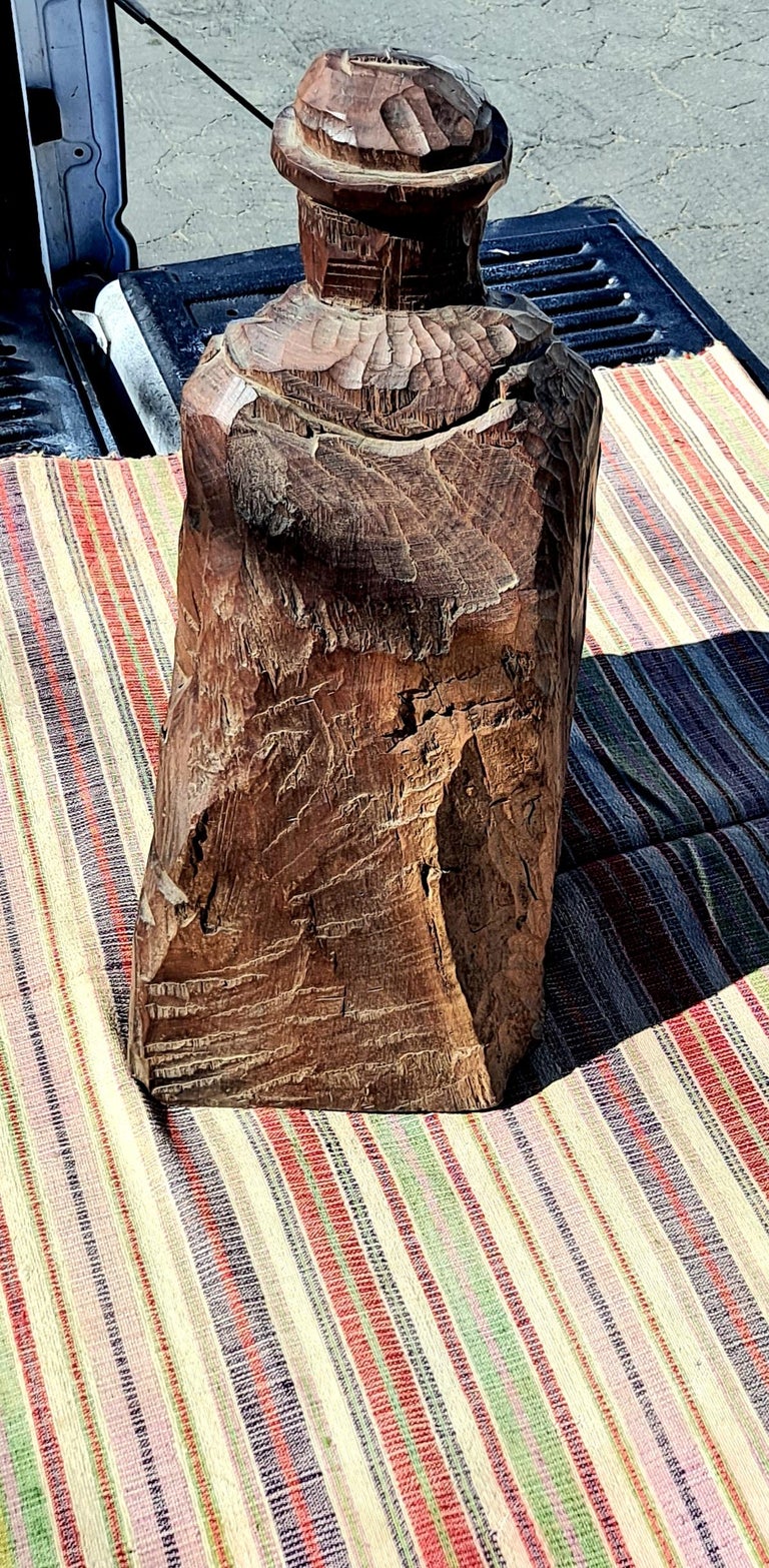 Post Social Wood Sculpture For Sale at 1stDibs