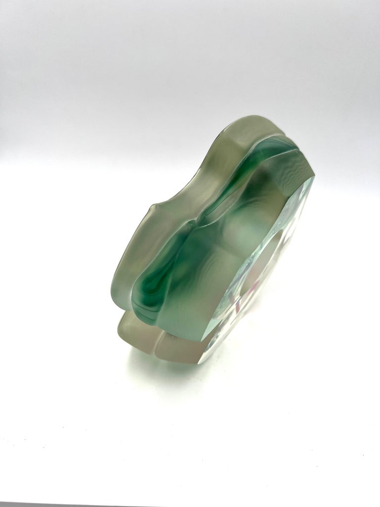 Postmodern Abstract Biomorphic Glass Sculpture For Sale at 1stDibs