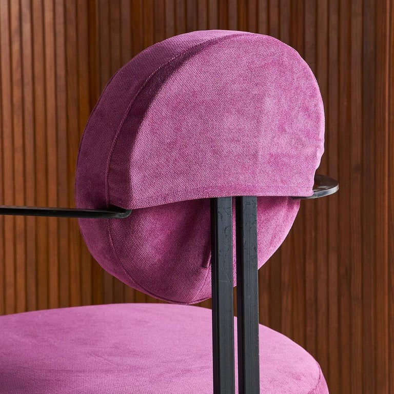 Postmodern Accent Chair in Fuschia at 1stDibs