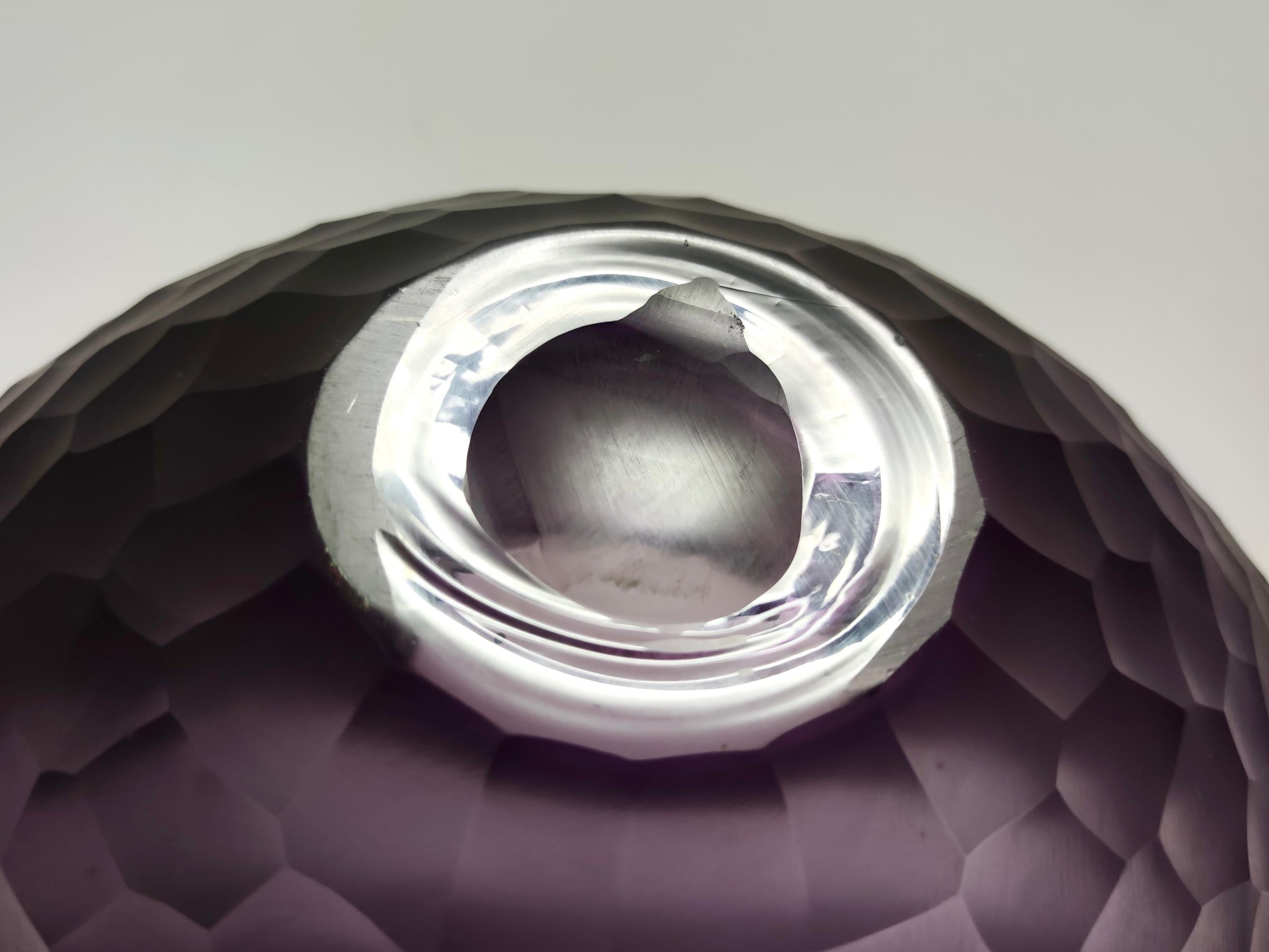 Postmodern Amethyst Hand Blown Glass Bowl or Centerpiece, Italy at ...