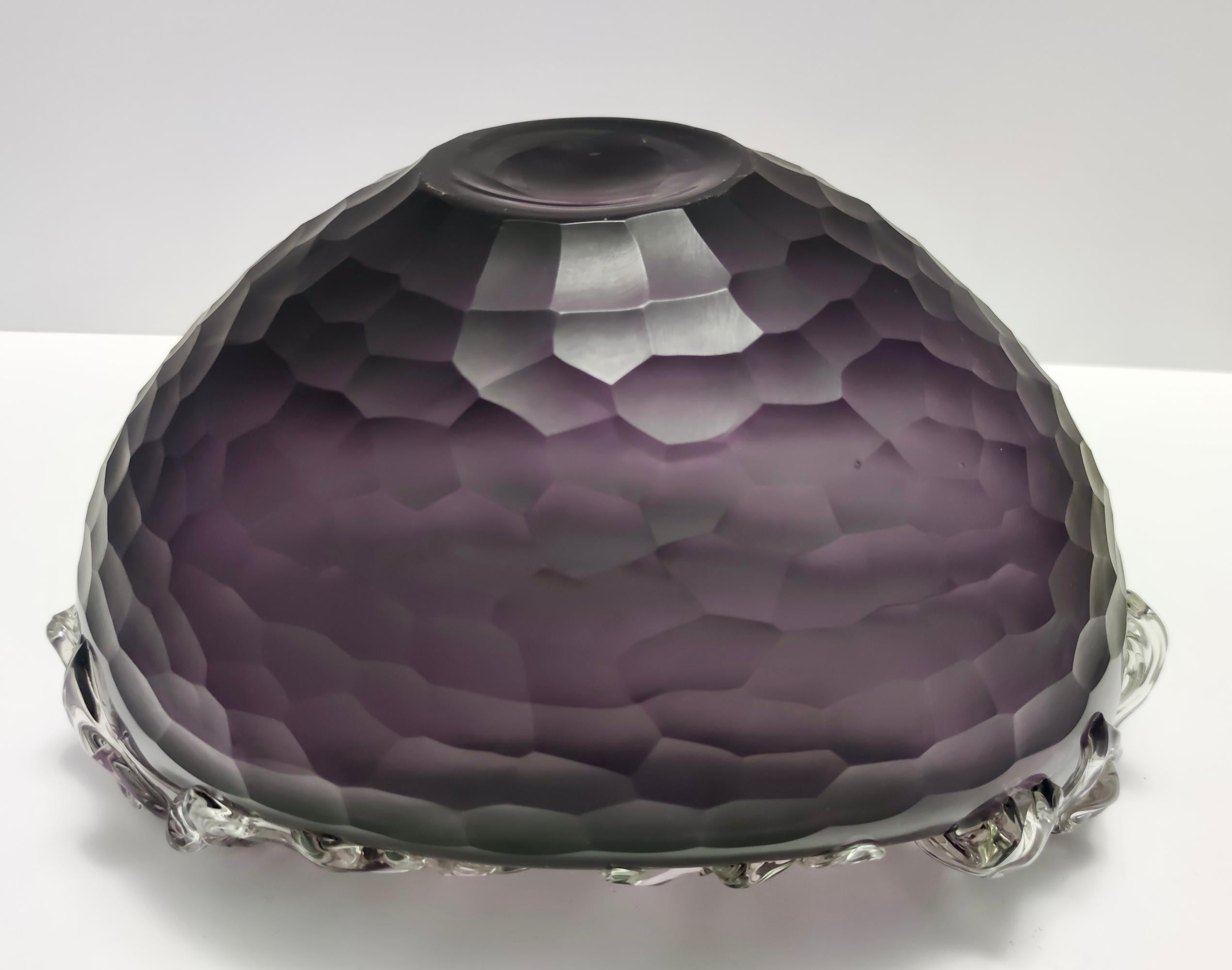 Postmodern Amethyst Hand Blown Glass Bowl or Centerpiece, Italy at ...