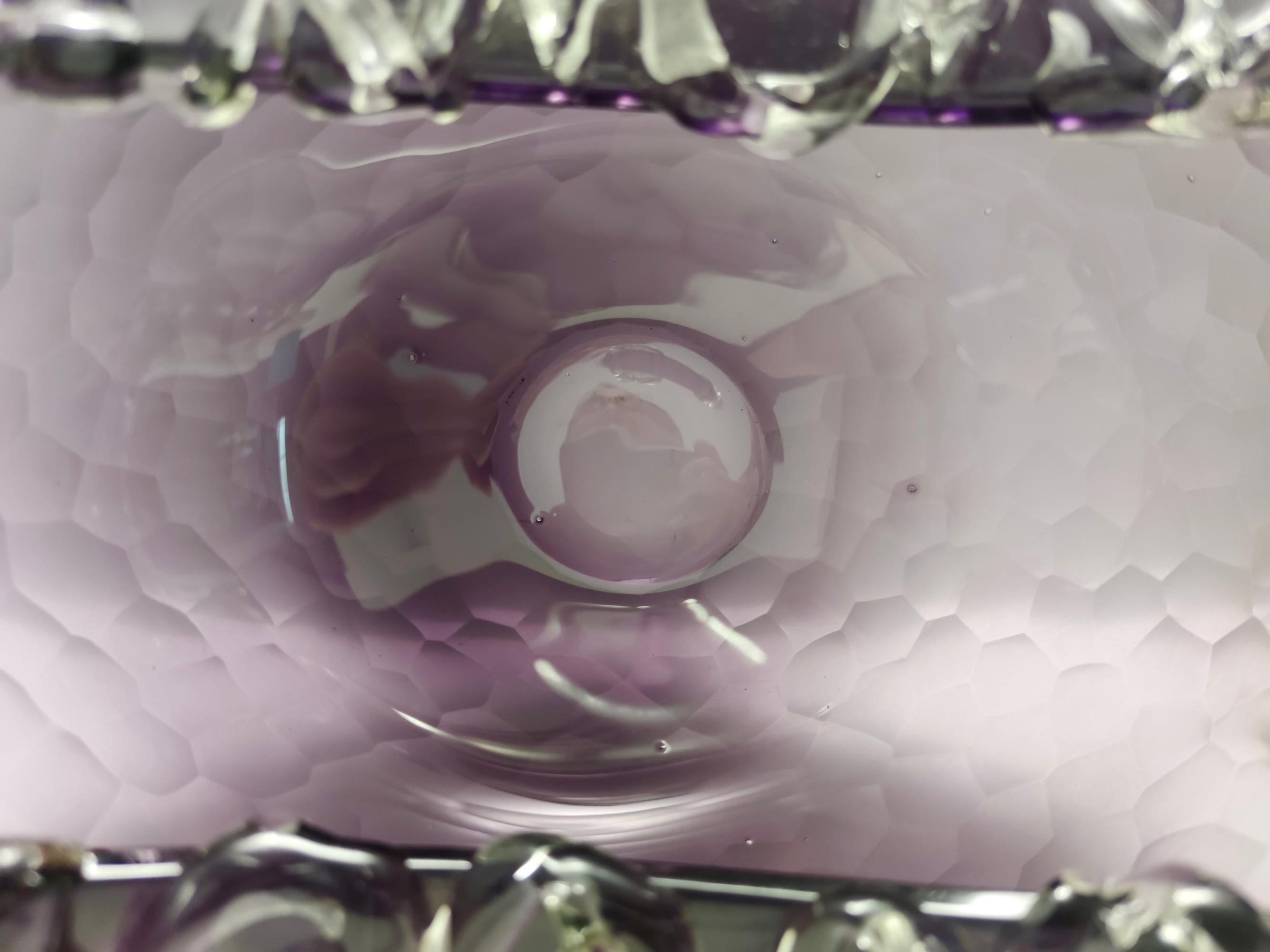 Postmodern Amethyst Hand Blown Glass Bowl or Centerpiece, Italy at ...