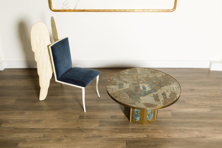 Postmodern Angel Wing Chair with Blue Velvet Upholstery, circa 1980s at ...