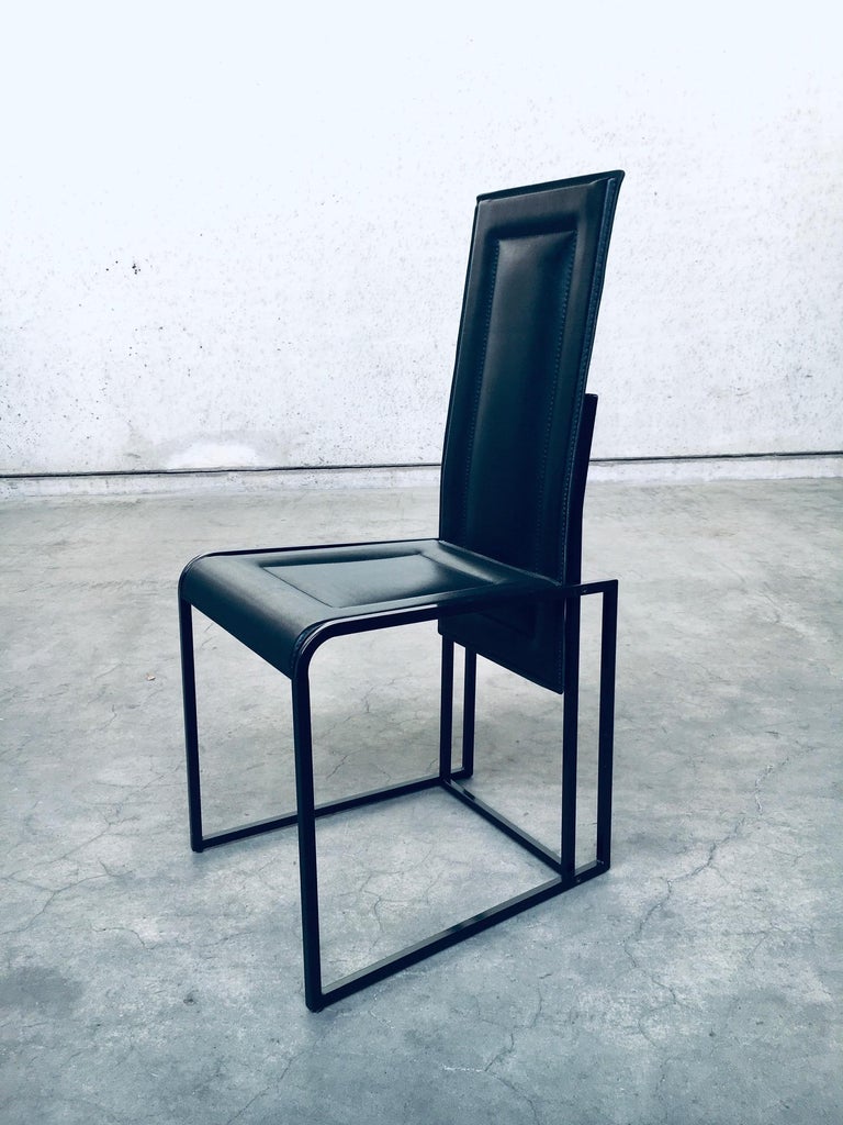 Postmodern Architectural Design Set of 10 Dining Chairs 1980's Italy ...