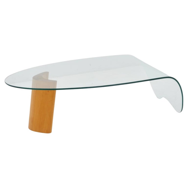 Postmodern Asymmetrical Waterfall Table, 1980s For Sale at 1stDibs