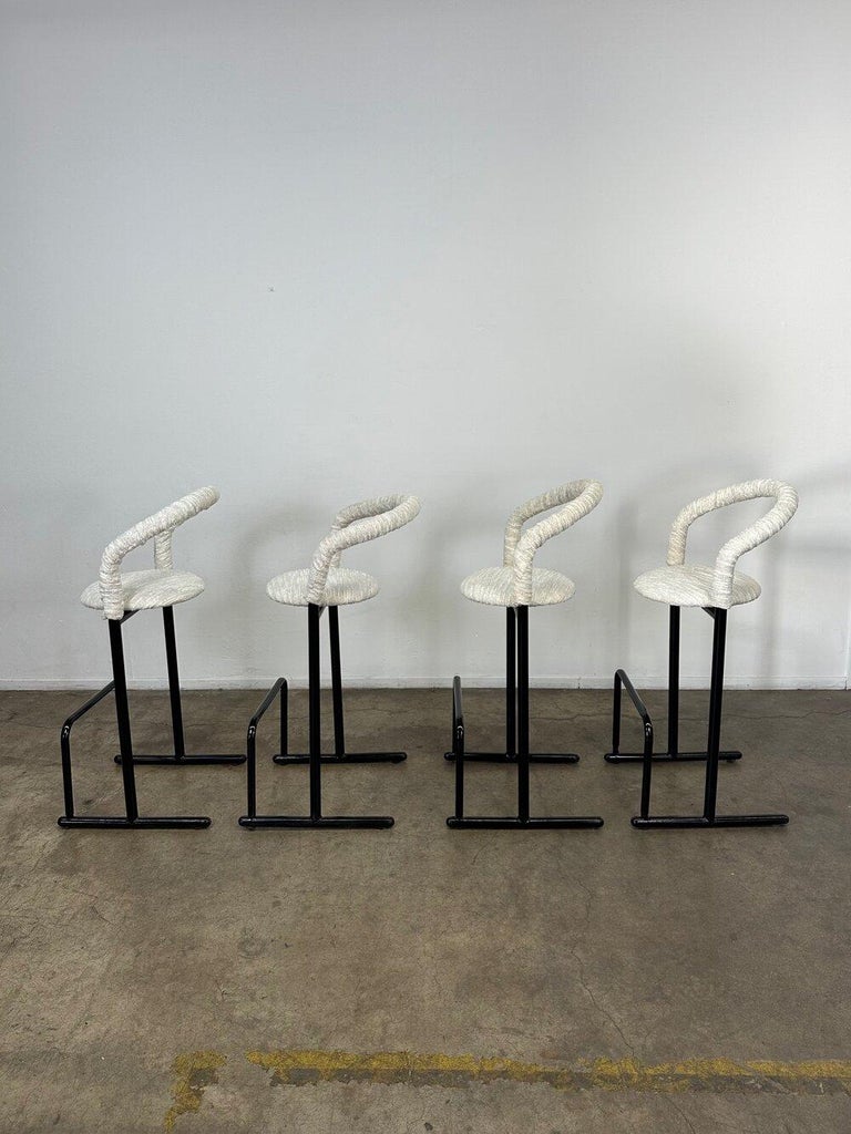 Postmodern Bar Stools, Set of Four For Sale at 1stDibs