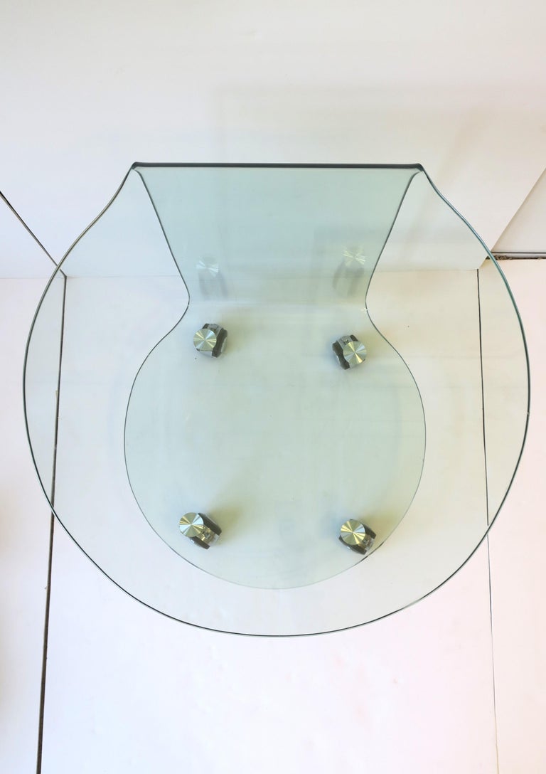 Postmodern Bent Glass Side or End Table in the Style of Fiam For Sale ...