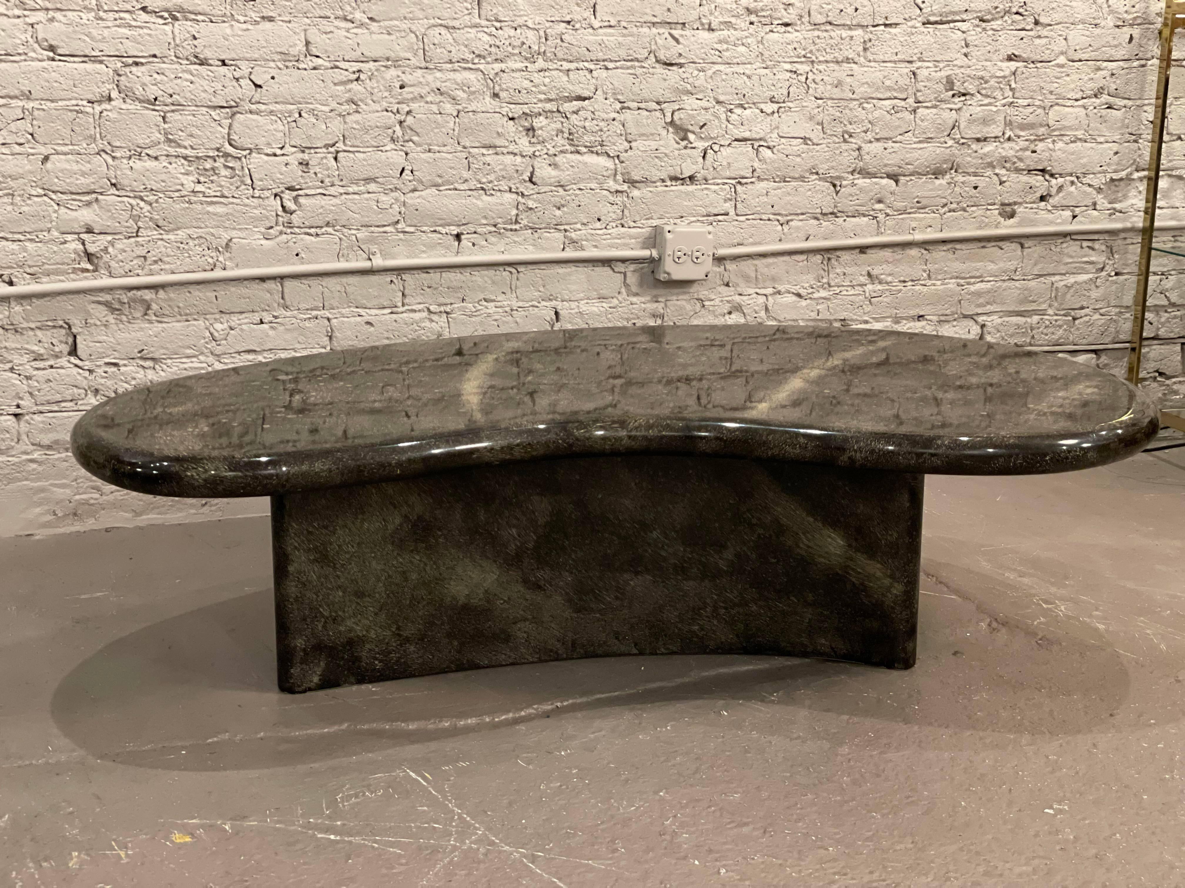 Postmodern Biomorphic Kidney Shape Lacquer Coffee Table at 1stDibs