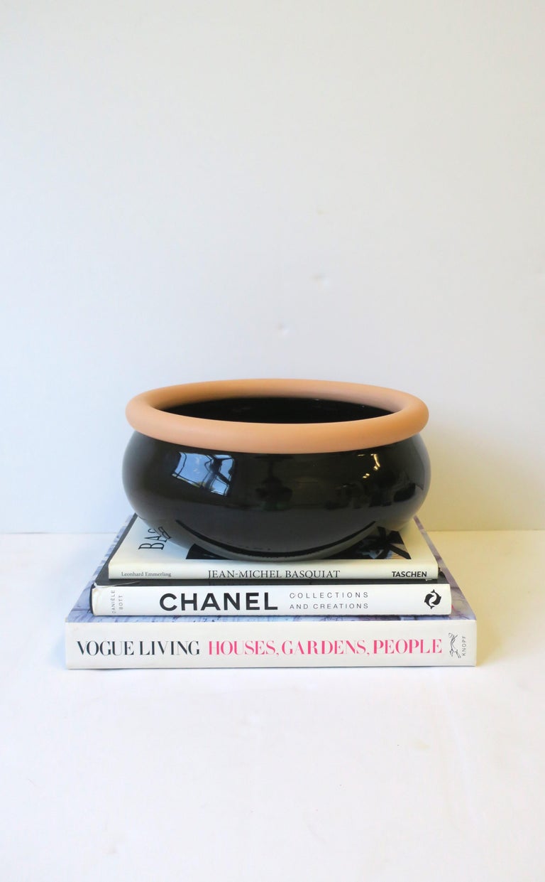 Postmodern Black and Terracotta Ceramic Bowl, 1980s 1990s For Sale at ...