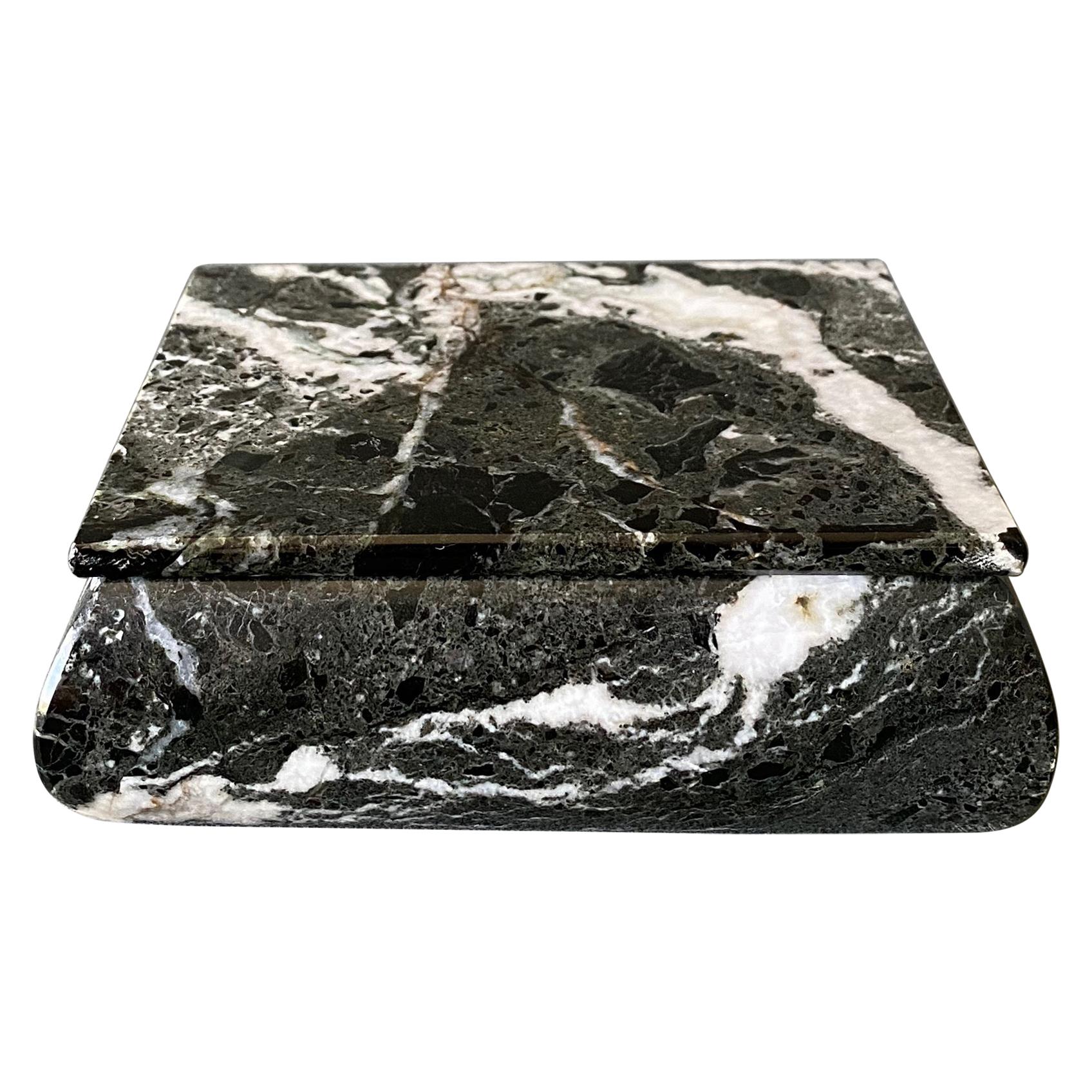 Postmodern Black Marble Urn Form Vase, circa 1980 For Sale at 1stDibs