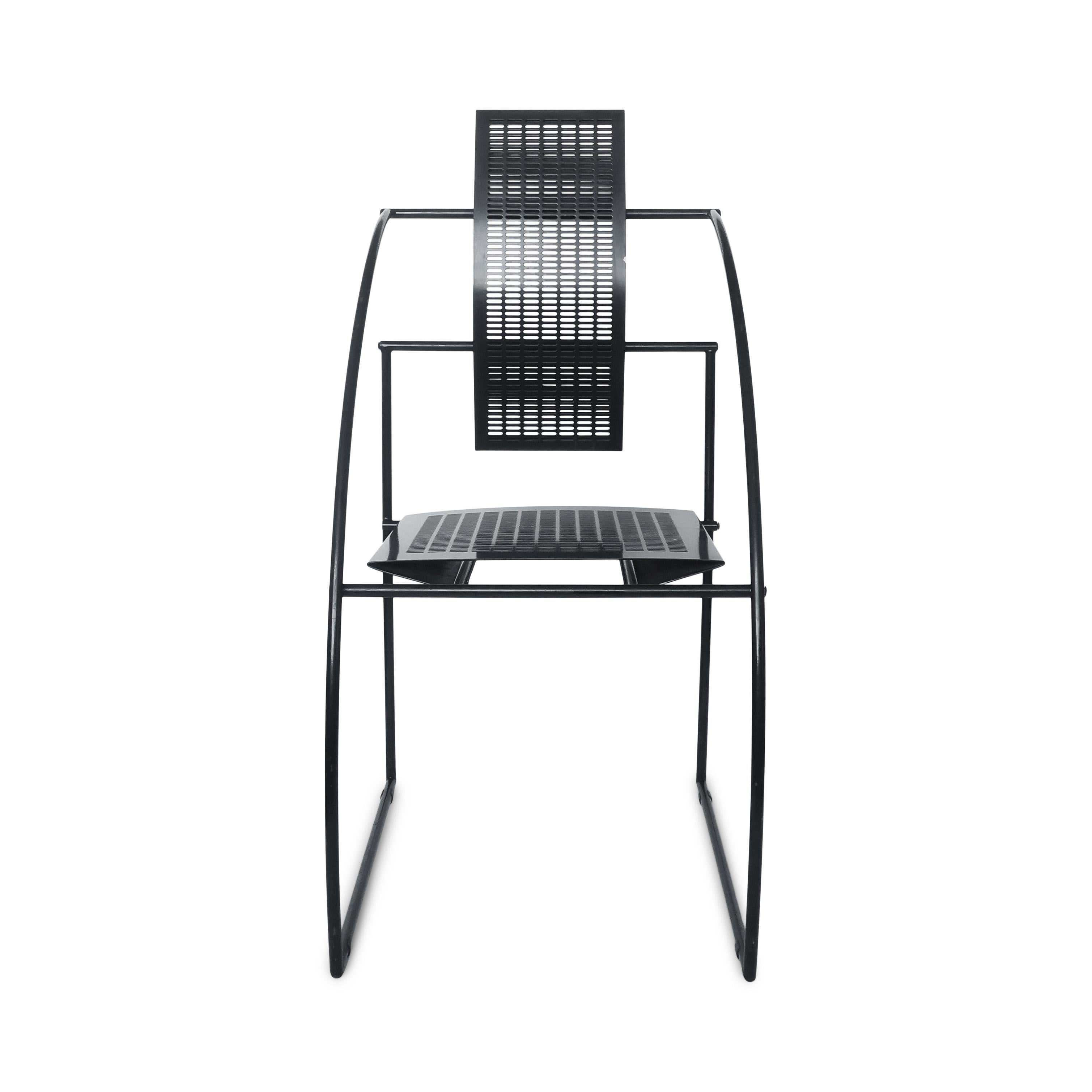 Postmodern Black Quinta Chair by Mario Botta for Alias, '1985' For Sale ...