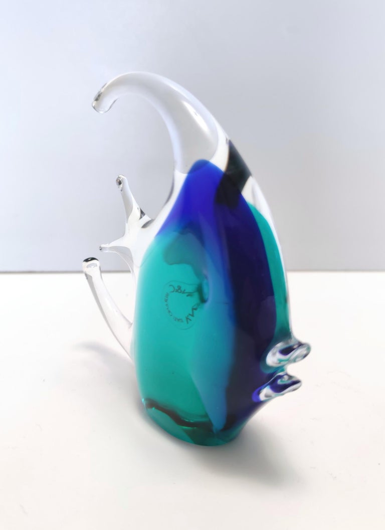 Postmodern Blue Murano Glass Fish Decorative Figure by Vincenzo Nason ...