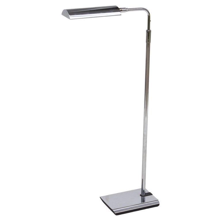 Postmodern Chrome Floor Lamp by Koch + Lowy For Sale at 1stDibs