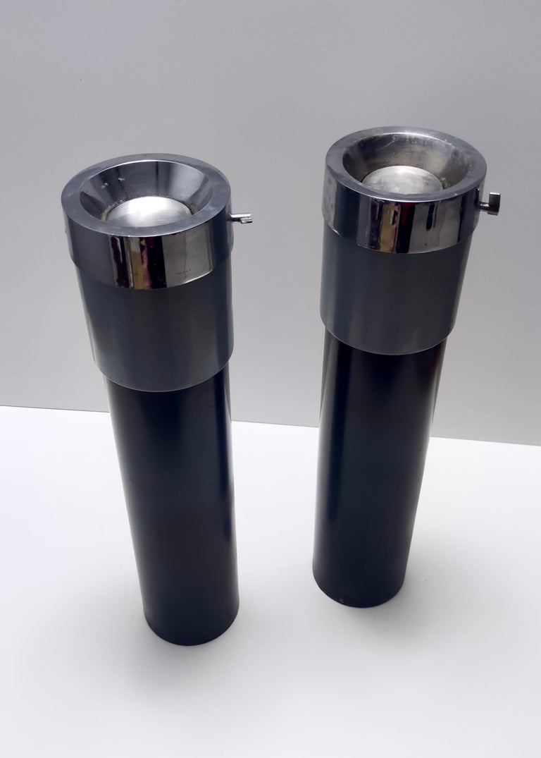 Postmodern Chrome-Plated and Varnished Metal Ashtray Stand by Stilnovo ...